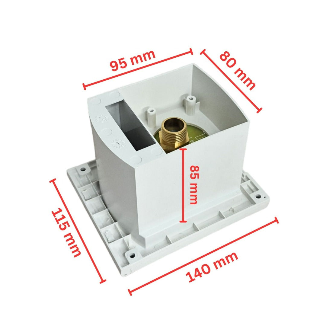 External Shower Point White Water Outlet Socket & Shower Head – Marvix