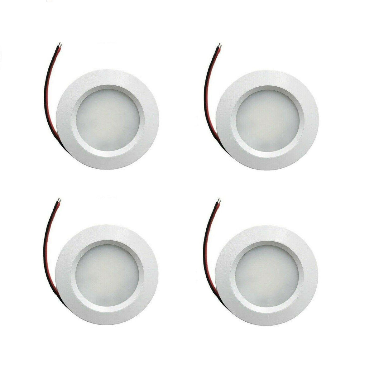 LED Spot Lights 12V 24V Dimmable White Recessed Downlight Pack of 4 ...