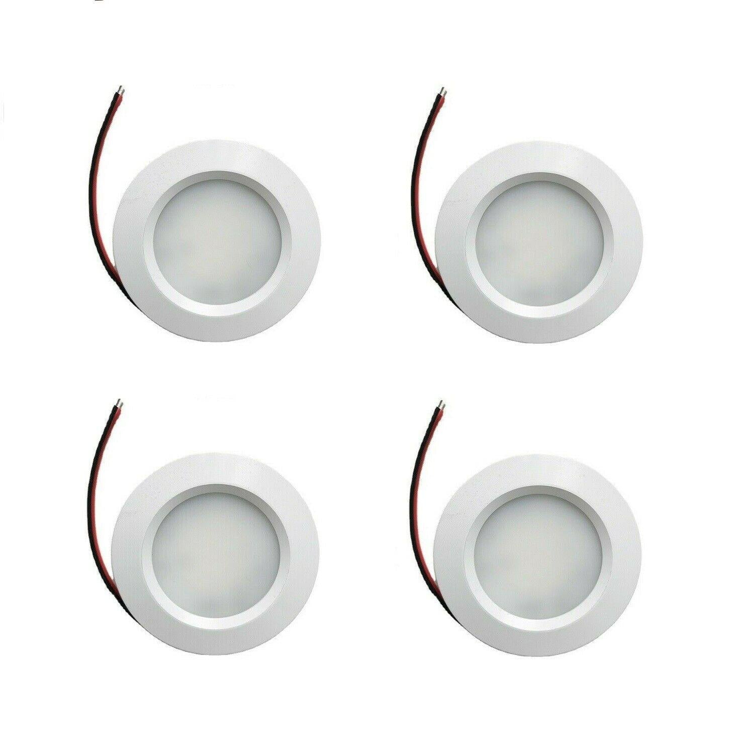 LED Spot Lights 12V 24V Dimmable White Recessed Downlight Pack of 4 ...