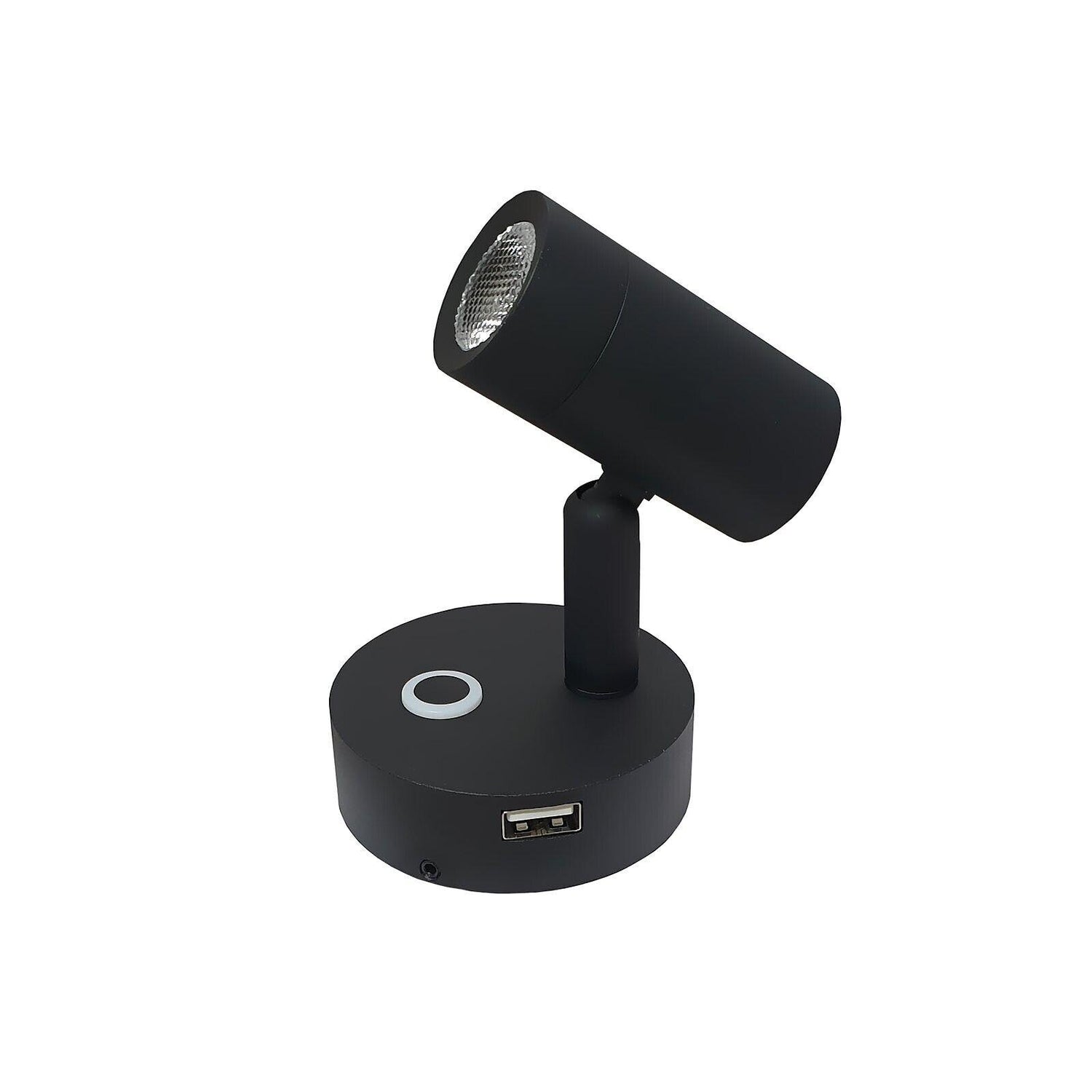 LED Reading Light 12V 24V Black Spotlight Touch Controlled with USB ...