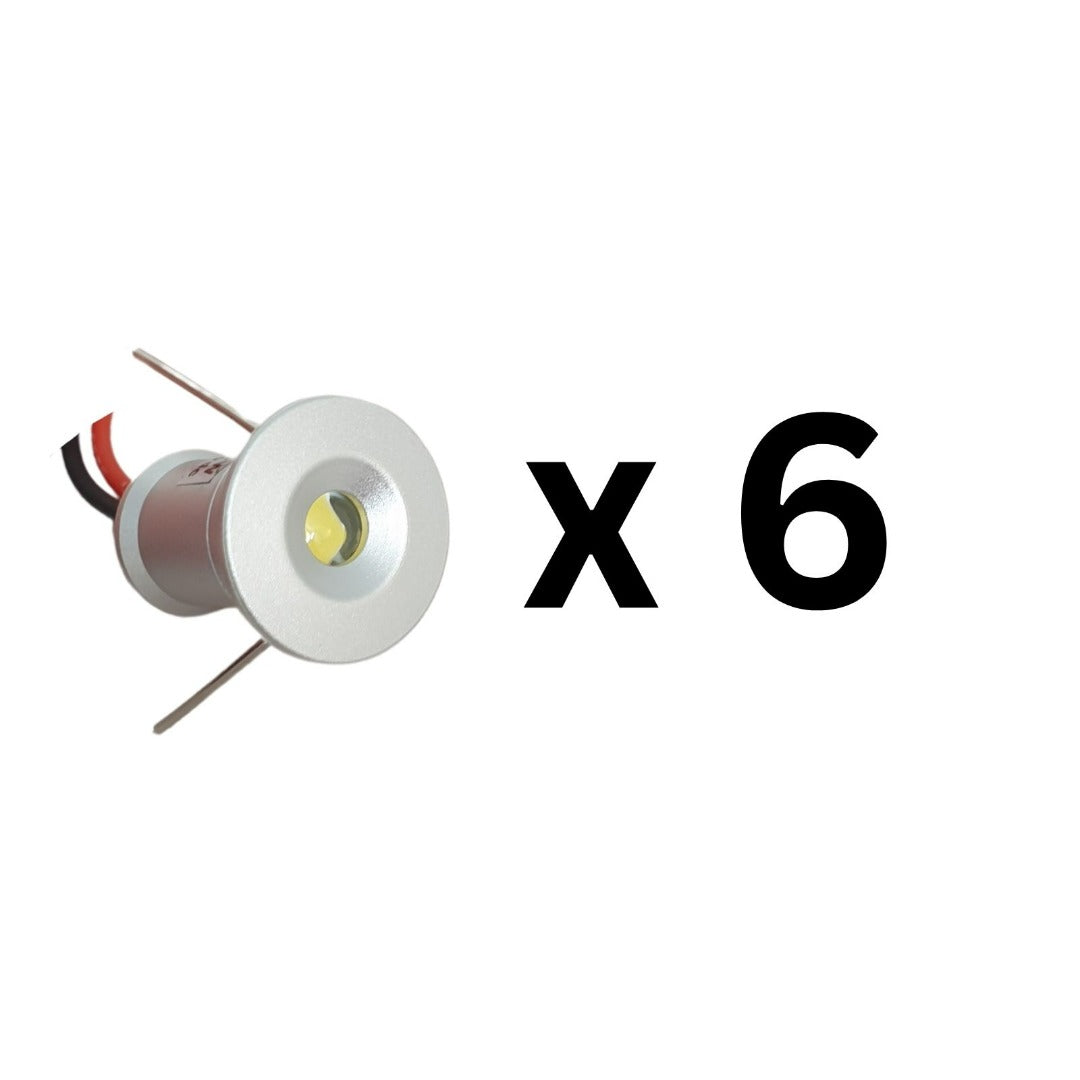 6 x LED 12V Mini Spot Lights 0.5W IP65 Warm White – Marvix