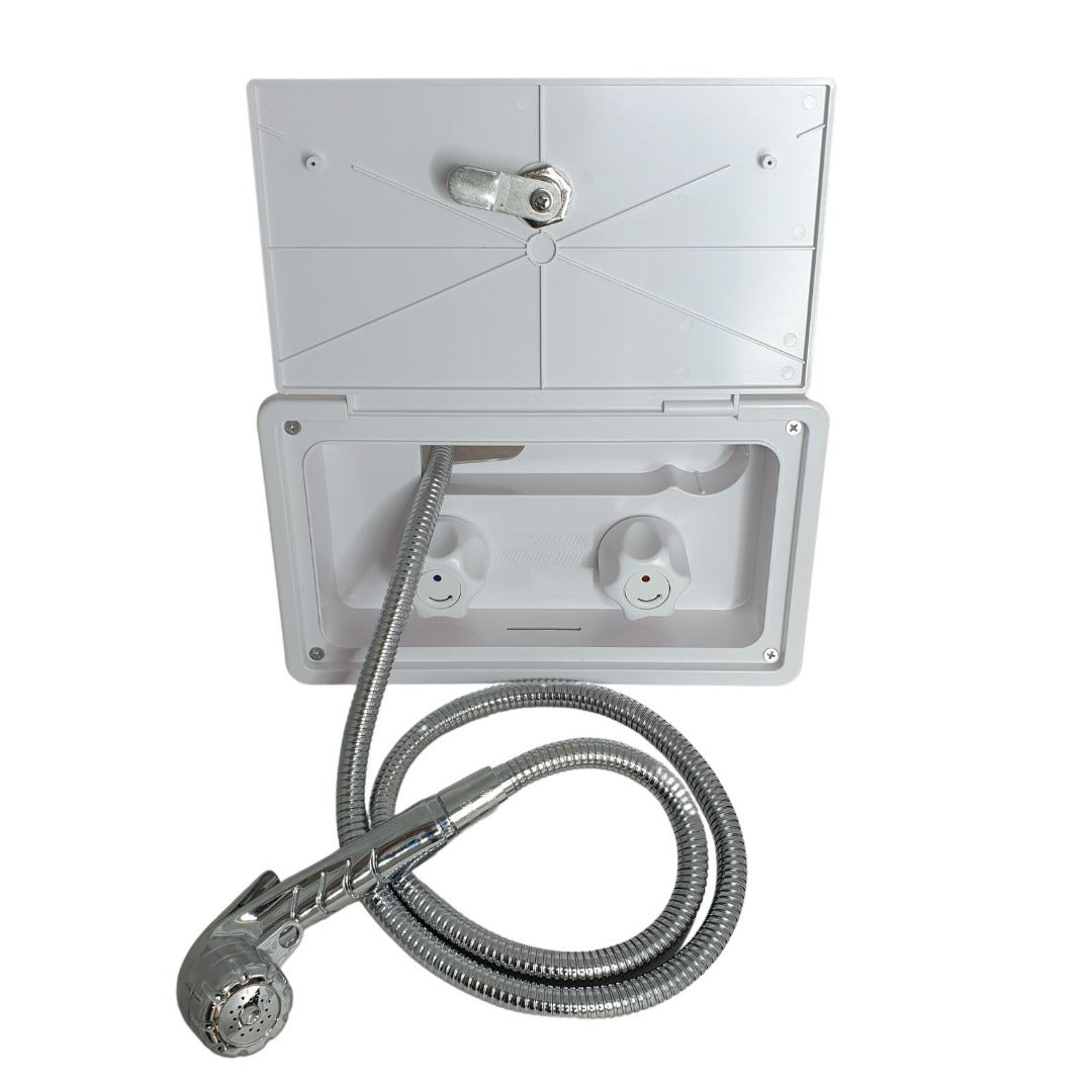 External Shower Point Water Outlet Mixer Socket & Pull Out Shower Head ...