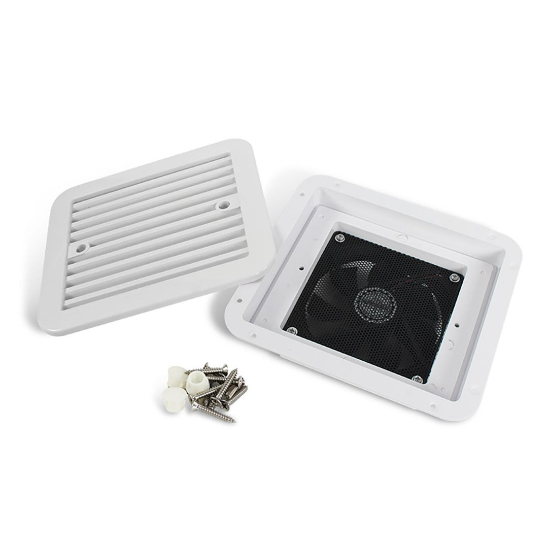 12V Extractor Air Vent Side Ventilation Fan White 205 x 185mm – Marvix