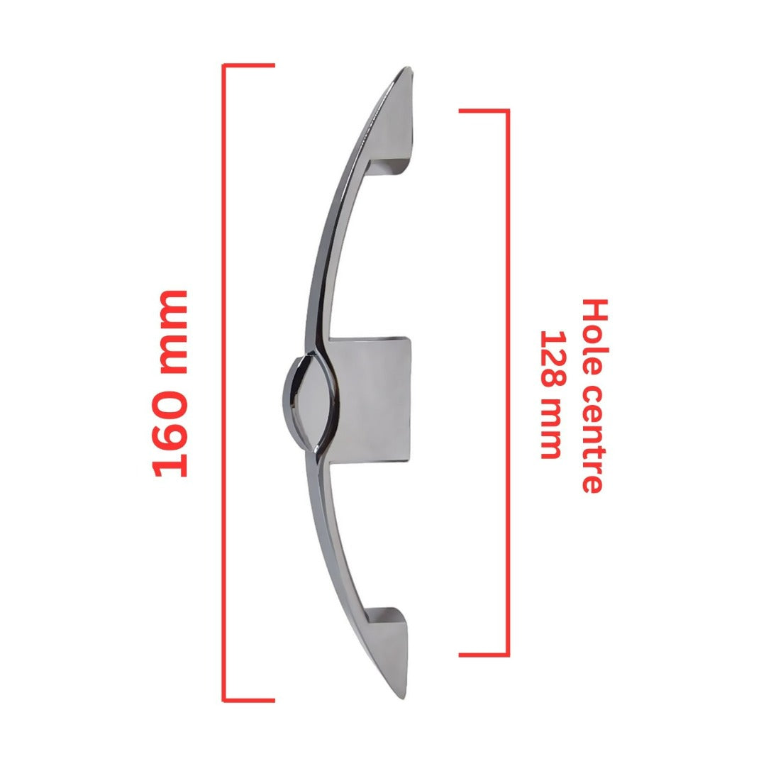 Cabinet Push Button Latch Lock Handle 128mm Chrome – Marvix